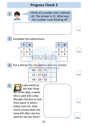 Subtraction Workbook - AQA Entry Level 2 Maths | Teaching Resources