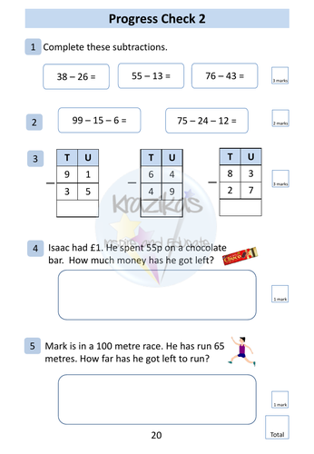 Subtraction Workbook - AQA Entry Level 2 Maths | Teaching Resources