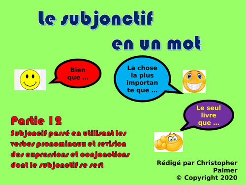 French: The subjunctive in a nutshell - Part 12: The past subjunctive ...