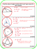 Circle Theorem: End of Topic assessment | Teaching Resources