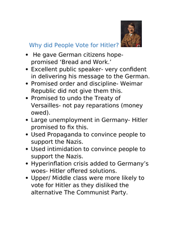 The rise of Hitler | Teaching Resources