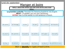 KS3 Food & Drink Lesson | Teaching Resources