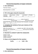 Thermal Decomposition KS3 Full Lesson | Teaching Resources