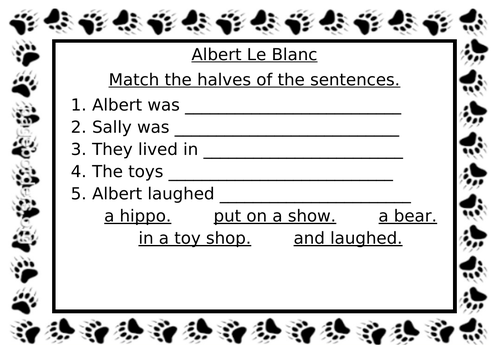 Albert Le Blanc Literacy Pack | Teaching Resources