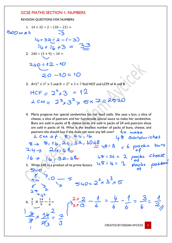 GCSE Maths: Numbers | Teaching Resources