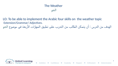 The Weather Arabic Lesson | Teaching Resources