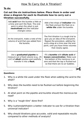 GCSE Chemistry AQA (9-1) - How to do a Titration | Teaching Resources GCSE Chemistry AQA (9-1) - How to do a Titration | Teaching Resources