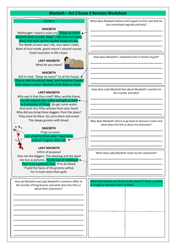 Macbeth Revision Worksheets | Teaching Resources