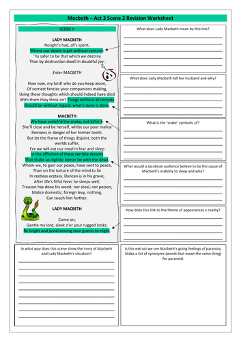 Macbeth Worksheets Answers