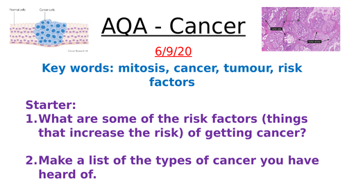 Cancer (GCSE) | Teaching Resources