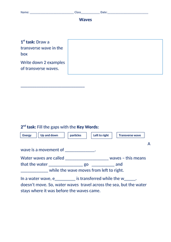 Waves Introduction | Teaching Resources