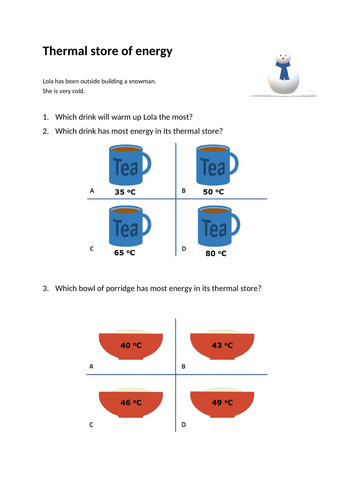BEST Heating and Cooling Lesson 8 - Thermal Stores of Energy | Teaching ...