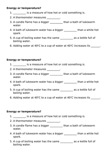 BEST Heating and Cooling Lesson 9 - The Joule | Teaching Resources