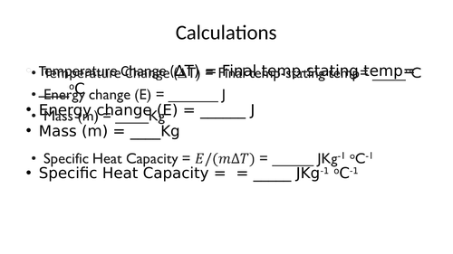 BEST Heating and Cooling Lesson 11 - Specific Heat Capacity | Teaching ...