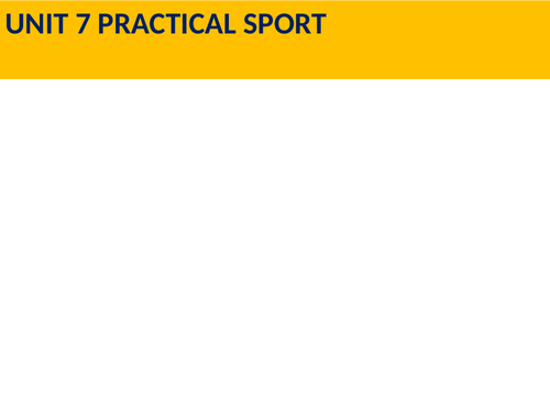 LEVEL 3 BTEC SPORT UNIT 7 PRACTICAL SPORT | Teaching Resources
