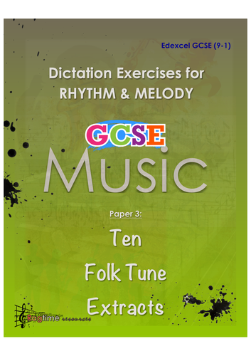 DICTATION - RHYTHM & MELODY PAPER #3 [FOLK MUSIC] | Teaching Resources