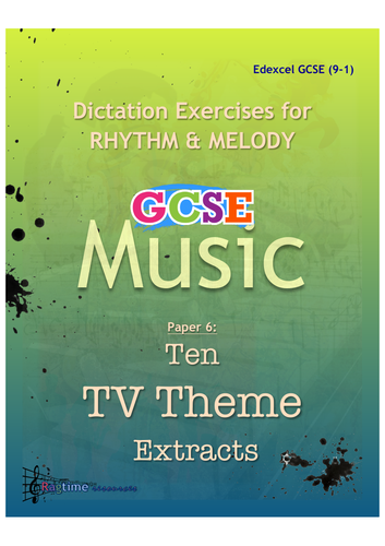 DICTATION - RHYTHM & MELODY PAPER #6 [TV THEMES] | Teaching Resources