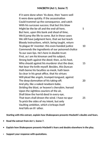 Full Scheme of Work: Macbeth AQA GCSE | Teaching Resources