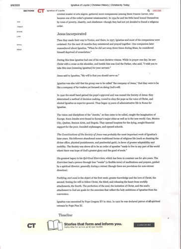 Saint Ignatius of Loyola (1491-1556) The Jesuits & Counter Reformation ...