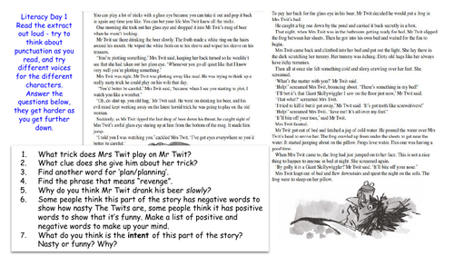 The Twits Distance Learning Literacy | Teaching Resources