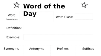 Word of the Day poster | Teaching Resources