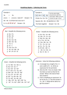 simplifying algebra collecting like term | Teaching Resources