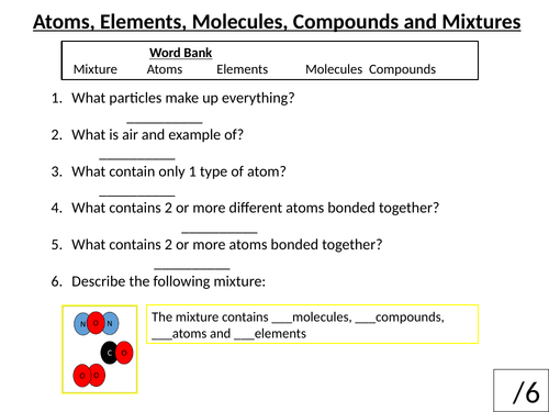 Mixtures and Separation Techniques | Teaching Resources
