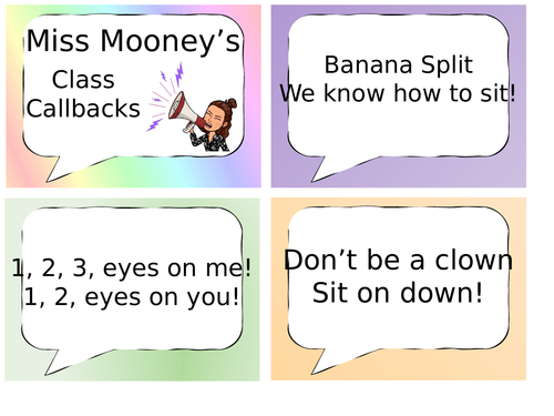 Class Callbacks Teaching Resources