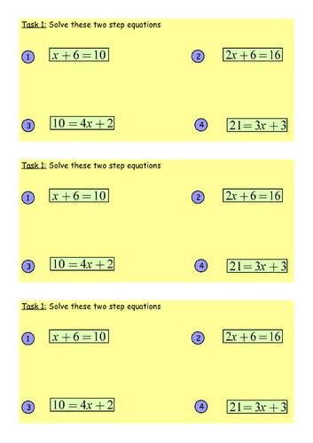 Learn to solve linear equations - bar modelling | Teaching Resources