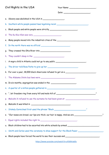 BBC History File Black Peoples of the Americas: Civil Rights | Teaching ...