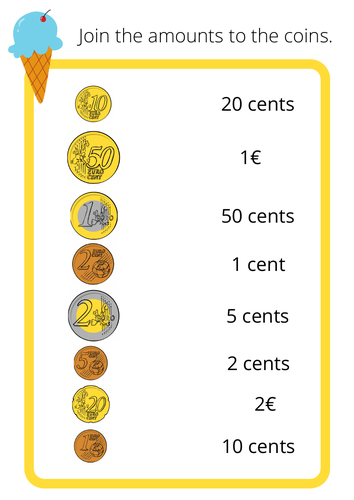 KS1 Money (coins in Cents and Euros) Pack | Teaching Resources
