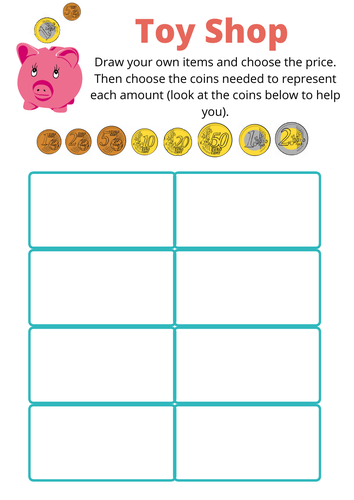 KS1 Money (coins in Cents and Euros) Pack | Teaching Resources