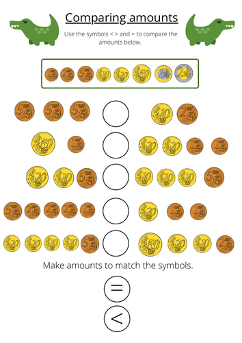 KS1 Money (coins in Cents and Euros) Pack | Teaching Resources
