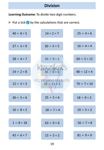 Division: AQA Entry Level 3 Maths | Teaching Resources