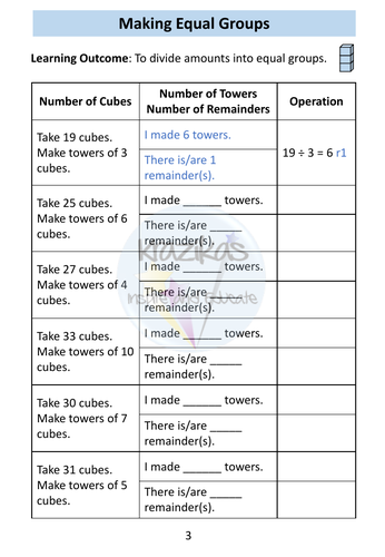 Division: AQA Entry Level 3 Maths | Teaching Resources