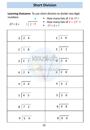 Division: AQA Entry Level 3 Maths | Teaching Resources