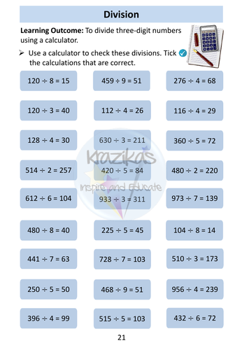 Division: AQA Entry Level 3 Maths | Teaching Resources