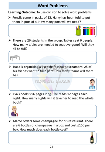 Division: AQA Entry Level 3 Maths | Teaching Resources