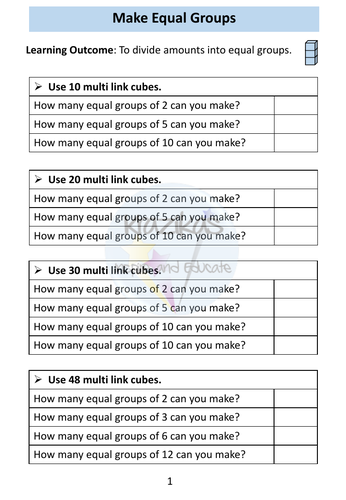 Division: AQA Entry Level 3 Maths | Teaching Resources