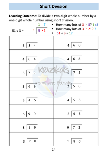 Division: AQA Entry Level 3 Maths | Teaching Resources