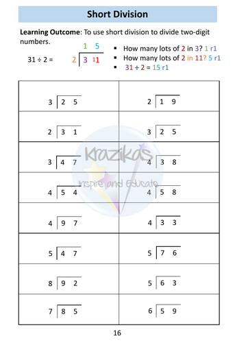 Division: AQA Entry Level 3 Maths | Teaching Resources