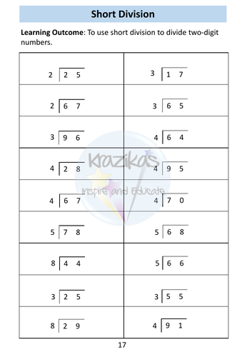 Division: AQA Entry Level 3 Maths | Teaching Resources