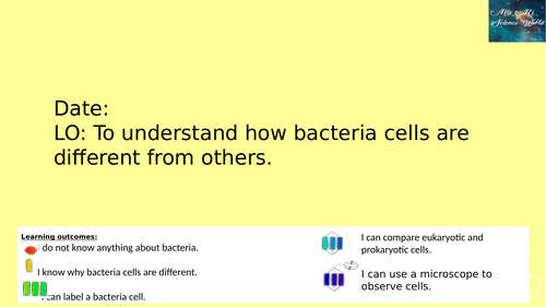 Bacteria Cells Science Doodle Note (Prokaryotic cells) | Teaching Resources