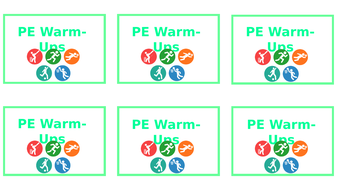 PE Warm-Up Cards | Teaching Resources