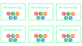 PE Warm-Up Cards | Teaching Resources