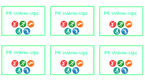 PE Warm-Up Cards | Teaching Resources