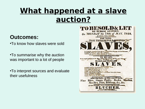 What happened at a slave auction? | Teaching Resources