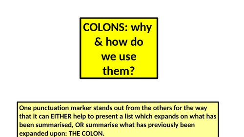 COLONS and how to use them. | Teaching Resources