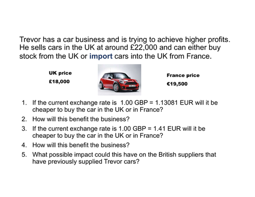 Exchange Rates - GCSE / iGCSE Business | Teaching Resources