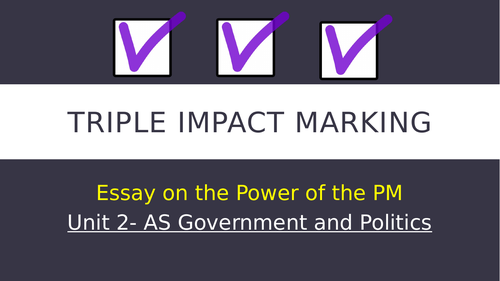 Triple Impact Marking for British Politics A Level. | Teaching Resources